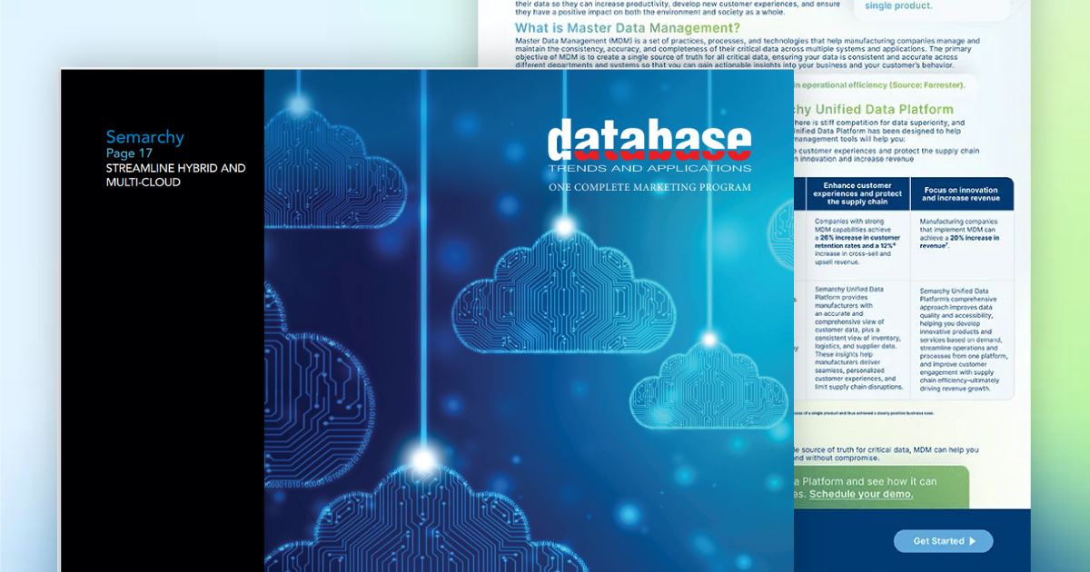 Managing the Hybrid and Multi-Cloud Future with a Data Hub - Semarchy